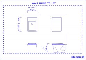 Toilet Dimensions (Standard, Rough-in Distance and Common Sizes)