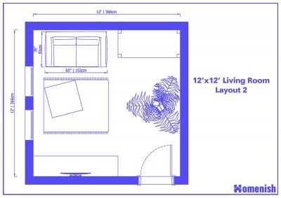 9 Great 12' x 12' Living Room Layouts and Floor Plans