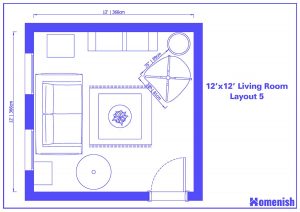 9 Great 12' x 12' Living Room Layouts and Floor Plans
