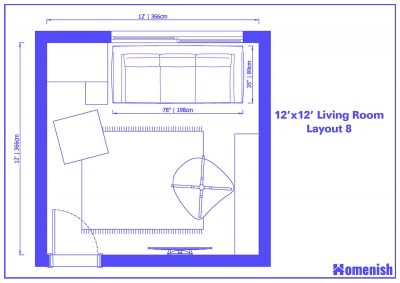 9 Great 12' x 12' Living Room Layouts and Floor Plans