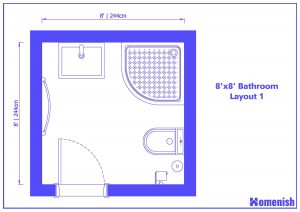 9 Clever 8’ x 8’ Bathroom Layout Plans For Small Space