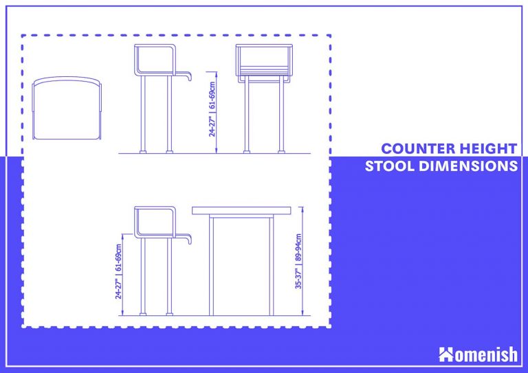 What are the Different Stool Dimensions? (2 Drawing Included)