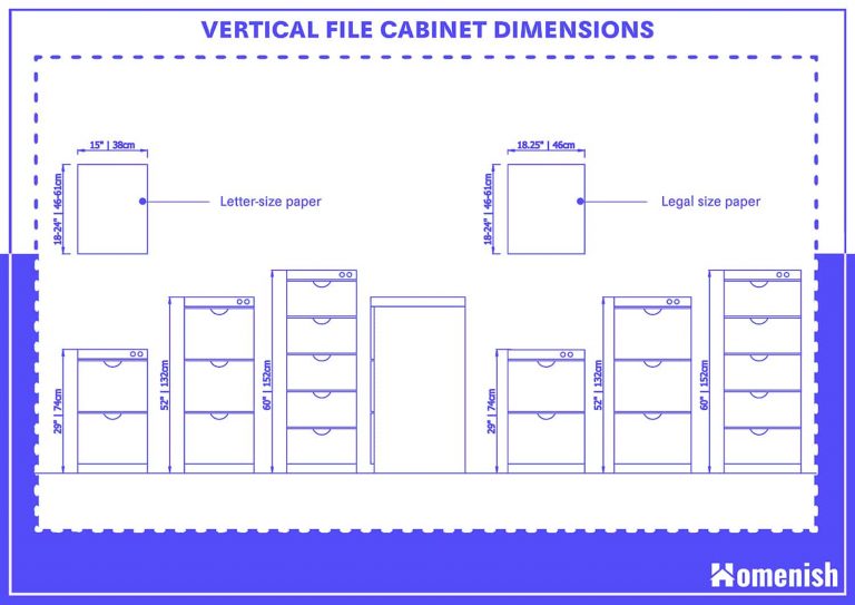 What Are the File Cabinet Dimensions? (with Drawings) - Homenish