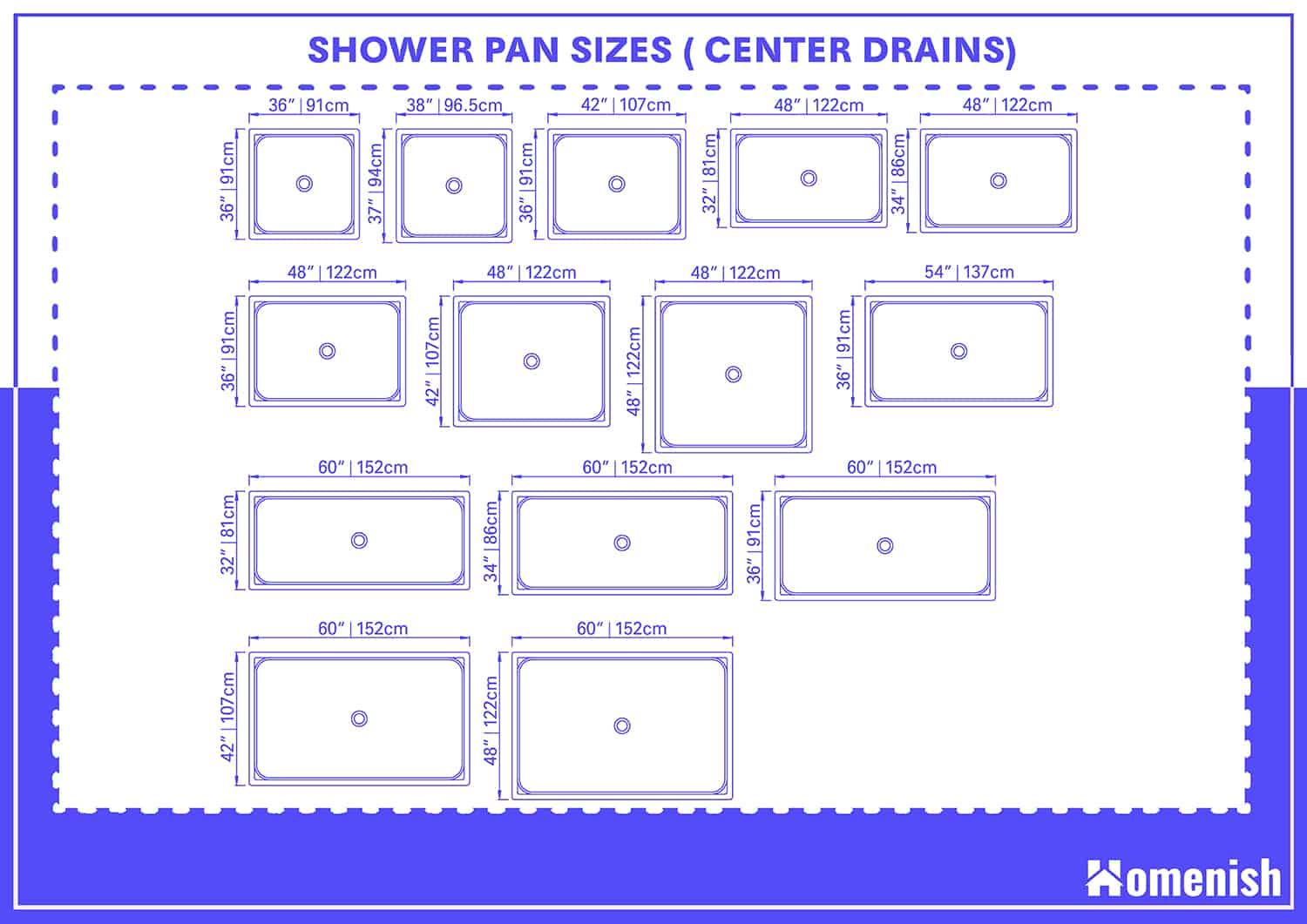 Shower Pan Sizes - The Ultimate Guide - Homenish Shower Pan Sizes - The Ultimate Guide - Homenish