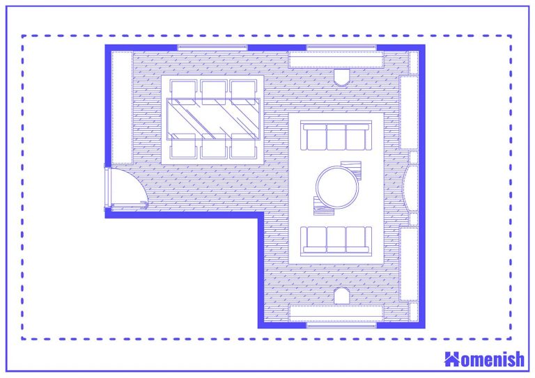 L-Shaped Living Room Layouts & Floor Plans