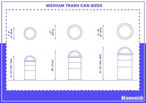 Standard Trash Can Sizes - All You Need to Know (with Drawings)