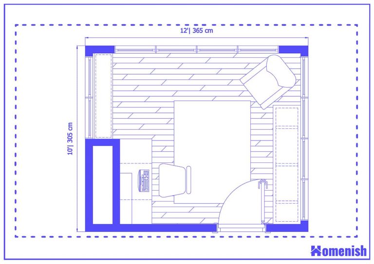 12 Practical 10' x 12' Office layouts (with Floors Plans) - Homenish