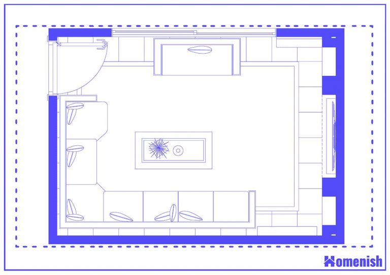 11 L-Shaped Sofa (Sectional) Living Room Layouts (with Floor Plans)