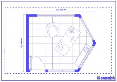 12 Practical 10' x 12' Office layouts (with Floors Plans) - Homenish