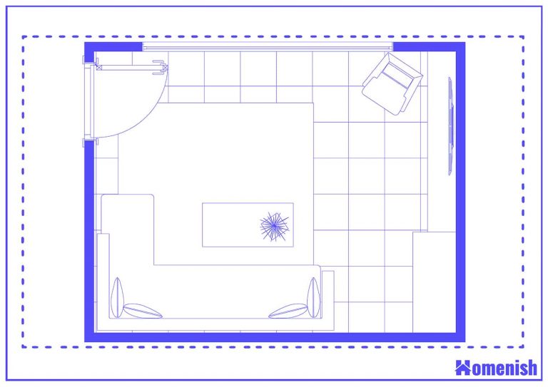 11 L-Shaped Sofa (Sectional) Living Room Layouts (with Floor Plans)