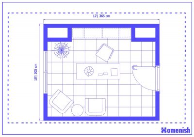 12 Practical 10' x 12' Office layouts (with Floors Plans) - Homenish