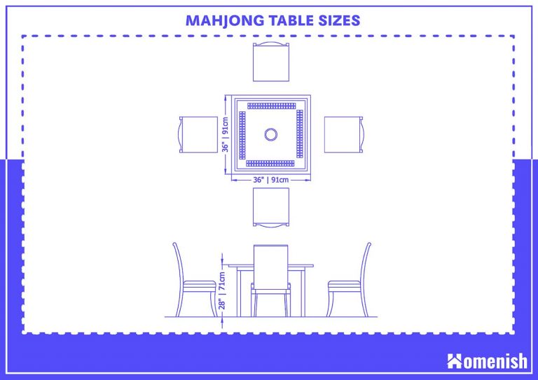 Guide to Mahjong Table Sizes (with Diagram) - Homenish