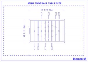 Standard Foosball Table Sizes (with 3 Drawings)