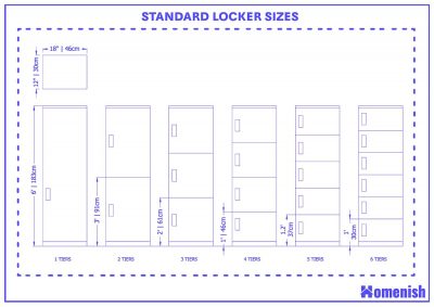 Standard Locker Sizes with Diagram