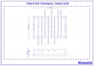 Standard Foosball Table Sizes (with 3 Drawings)