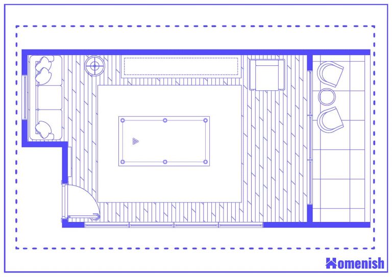 13 Pool Table Room Layouts For Inspiration - Homenish