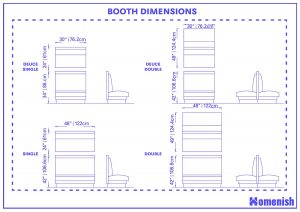 Booth Dimensions and Guidelines (with Drawings) - Homenish