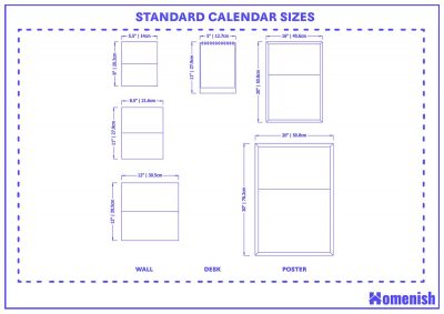 Guide to Standard Calendar Size (with Drawings)