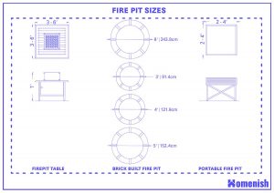 Fire Pit Sizes and Guidelines (with Drawings)