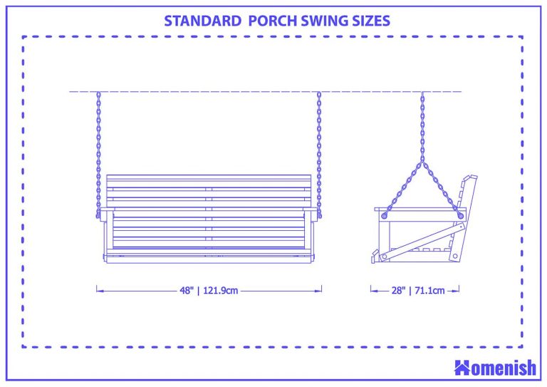 What Are the Porch Swing Sizes? (with 4 Drawings)