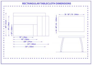 What Are the Tablecloth Sizes (with Drawings)