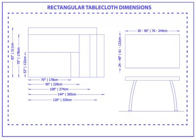 What Are the Tablecloth Sizes (with Drawings)