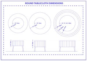 What Are the Tablecloth Sizes (with Drawings)