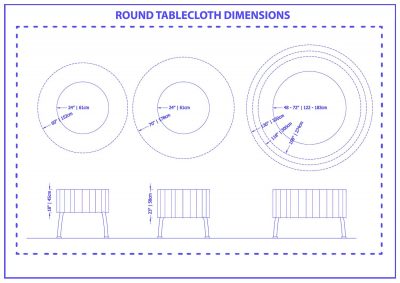 What Are the Tablecloth Sizes (with Drawings)