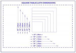 What Are the Tablecloth Sizes (with Drawings)