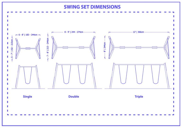 What Are the Swing Set Dimensions? (with Drawings) - Homenish What Are the Swing Set Dimensions? (with Drawings) - Homenish