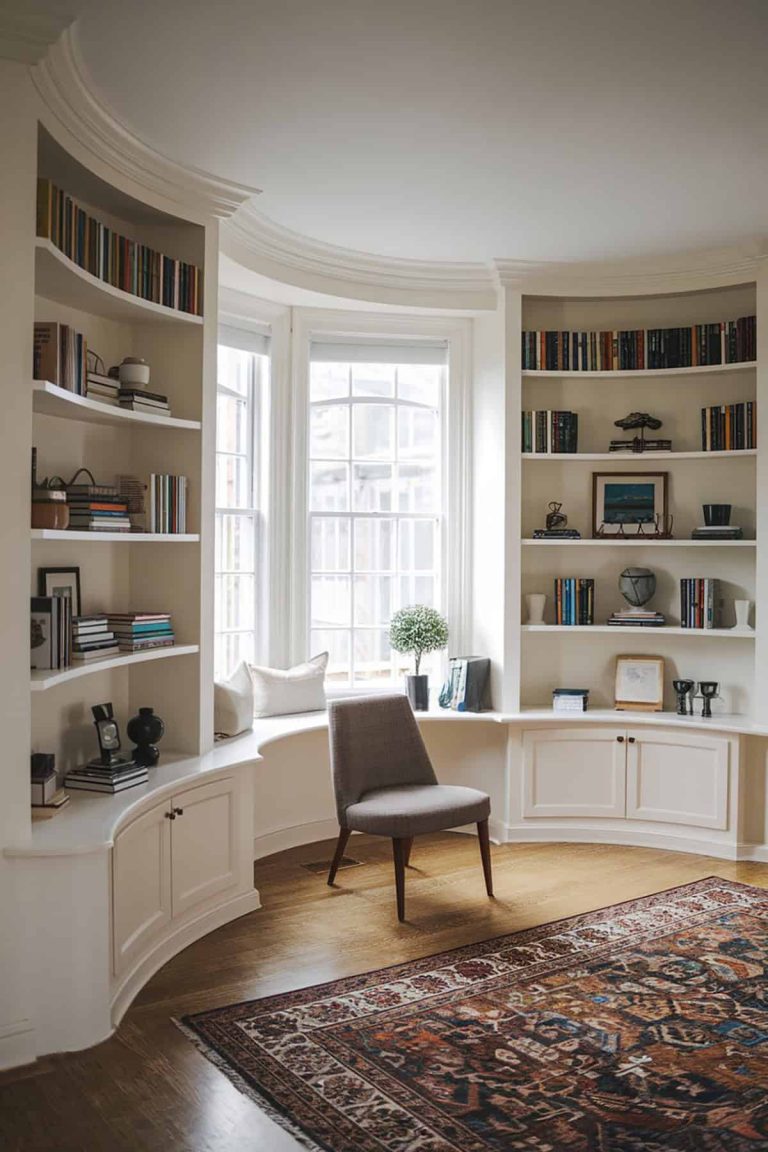 30 Ideas for Bookshelves Around Windows