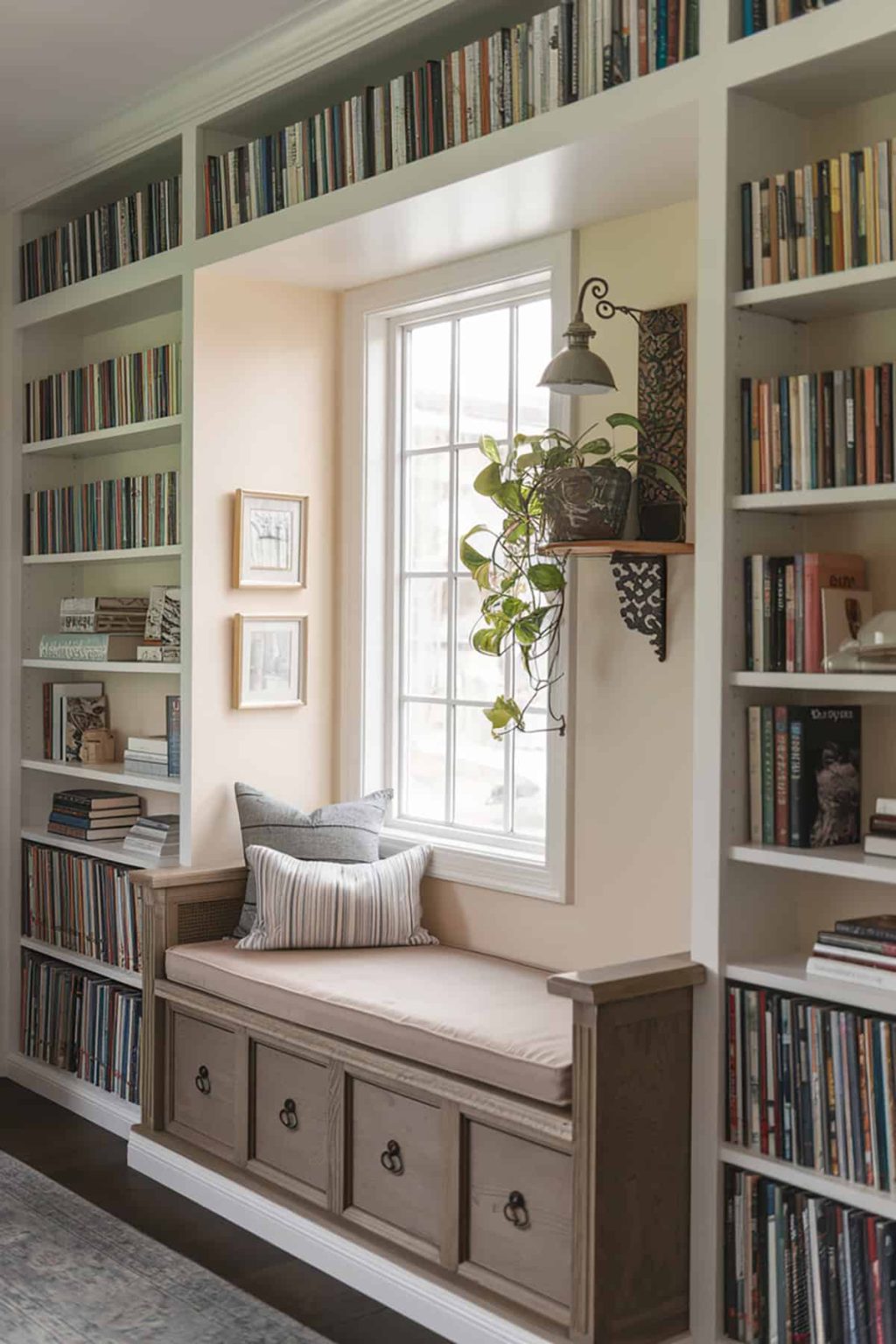 30 Ideas for Bookshelves Around Windows