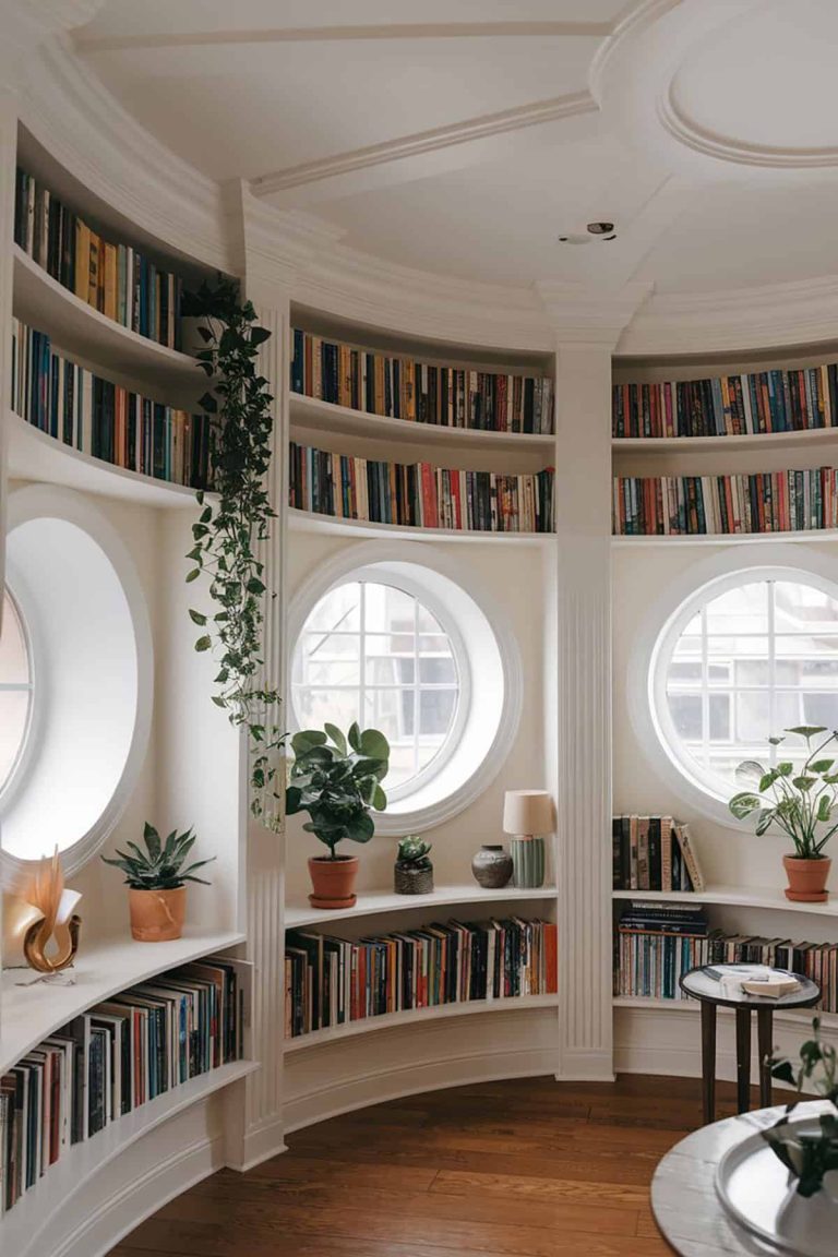 30 Ideas for Bookshelves Around Windows
