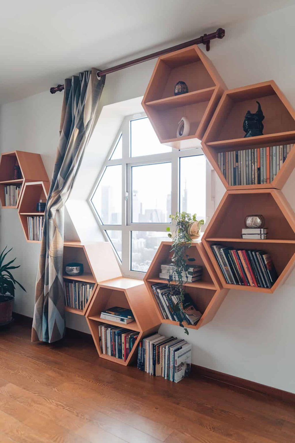30 Ideas for Bookshelves Around Windows