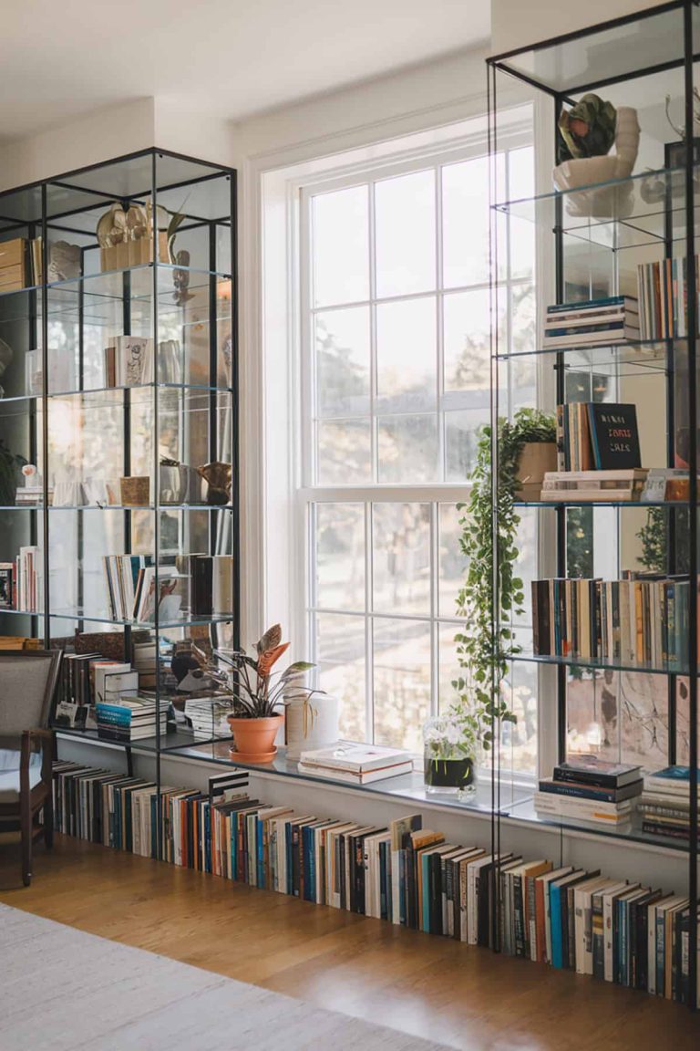 30 Ideas for Bookshelves Around Windows