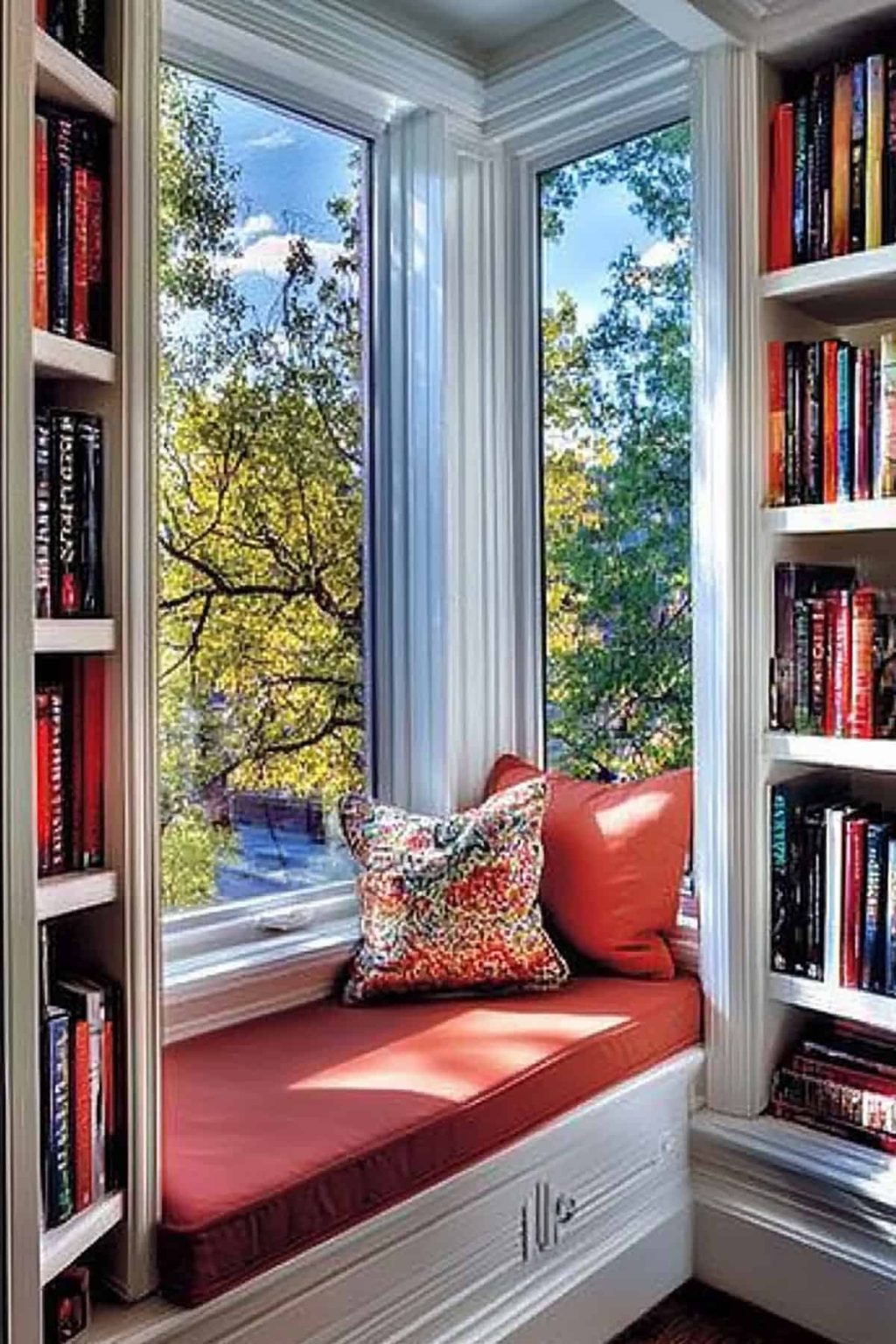 30 Ideas for Bookshelves Around Windows
