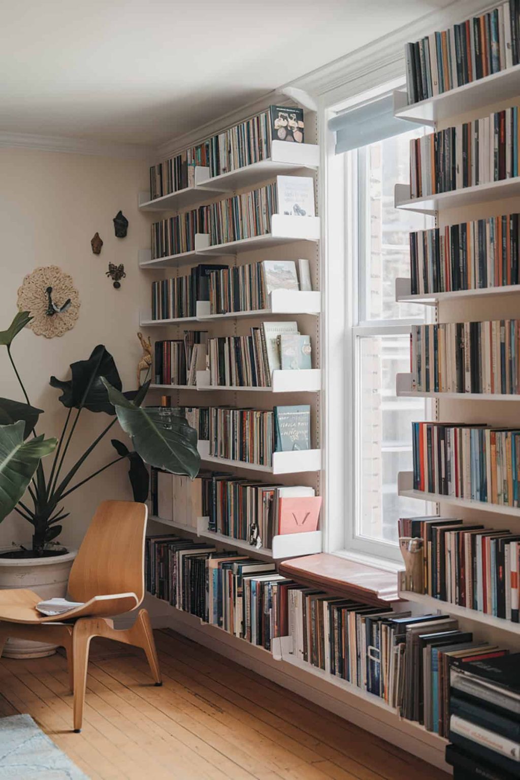 30 Ideas for Bookshelves Around Windows