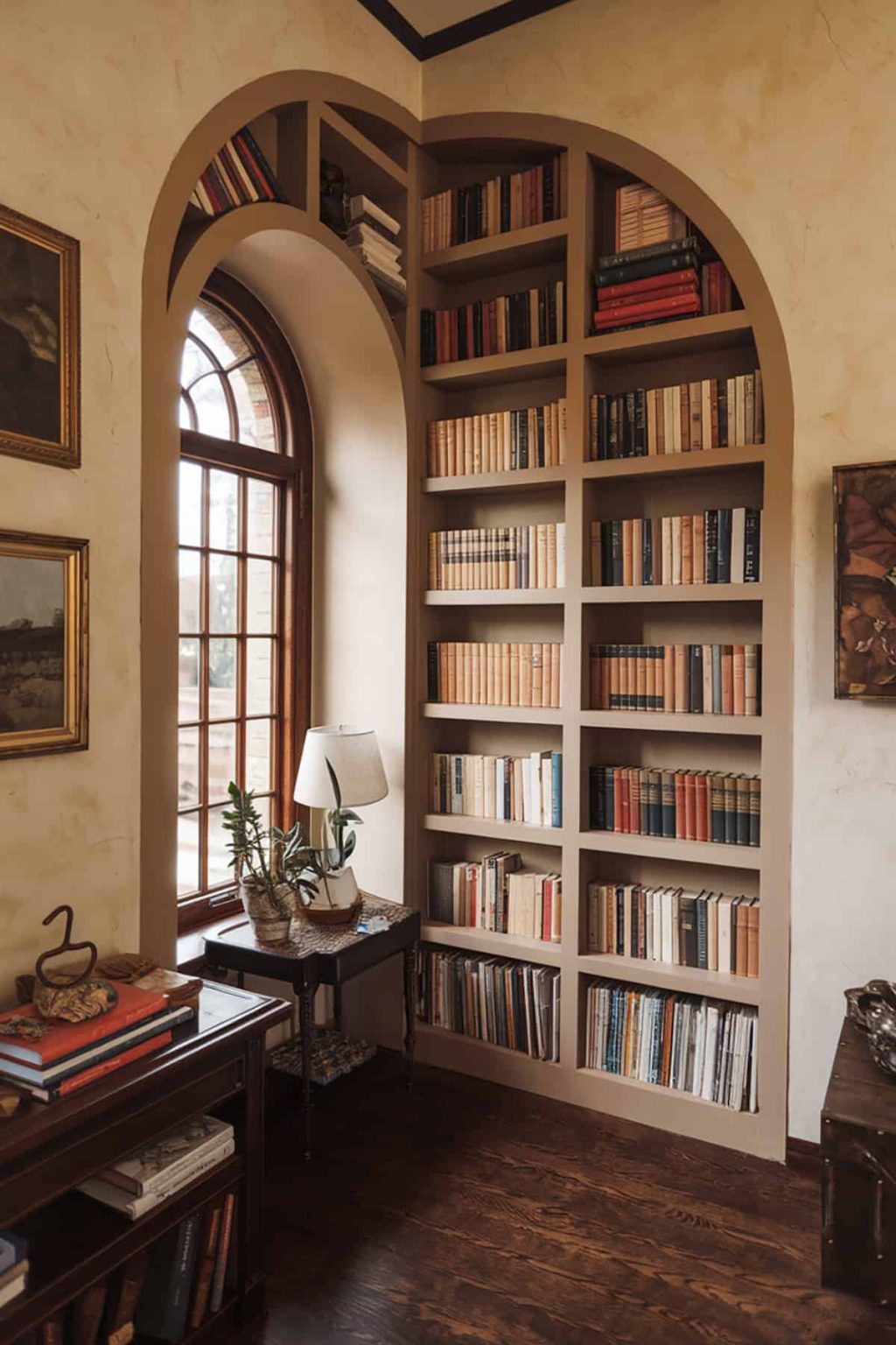 30 Creative Under Window Bookshelf Ideas