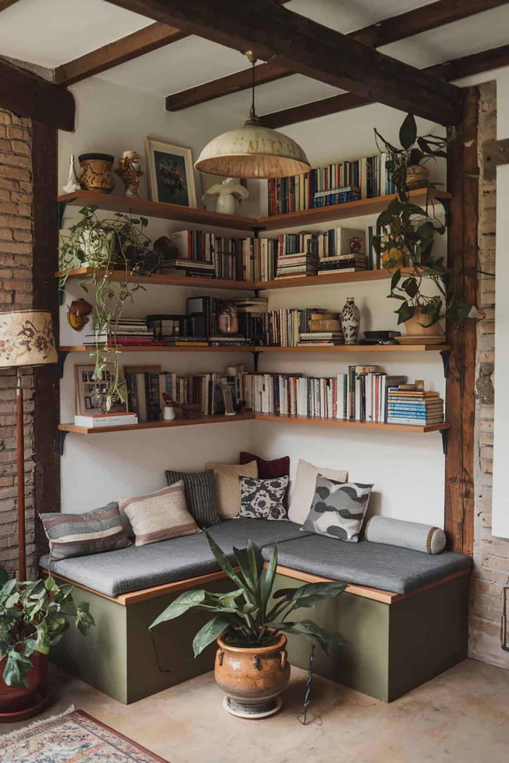 30 Inspiring Corner Bookshelf Ideas