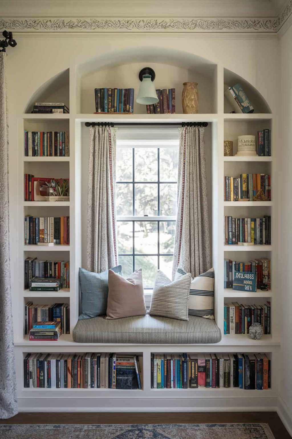 30 Creative Under Window Bookshelf Ideas