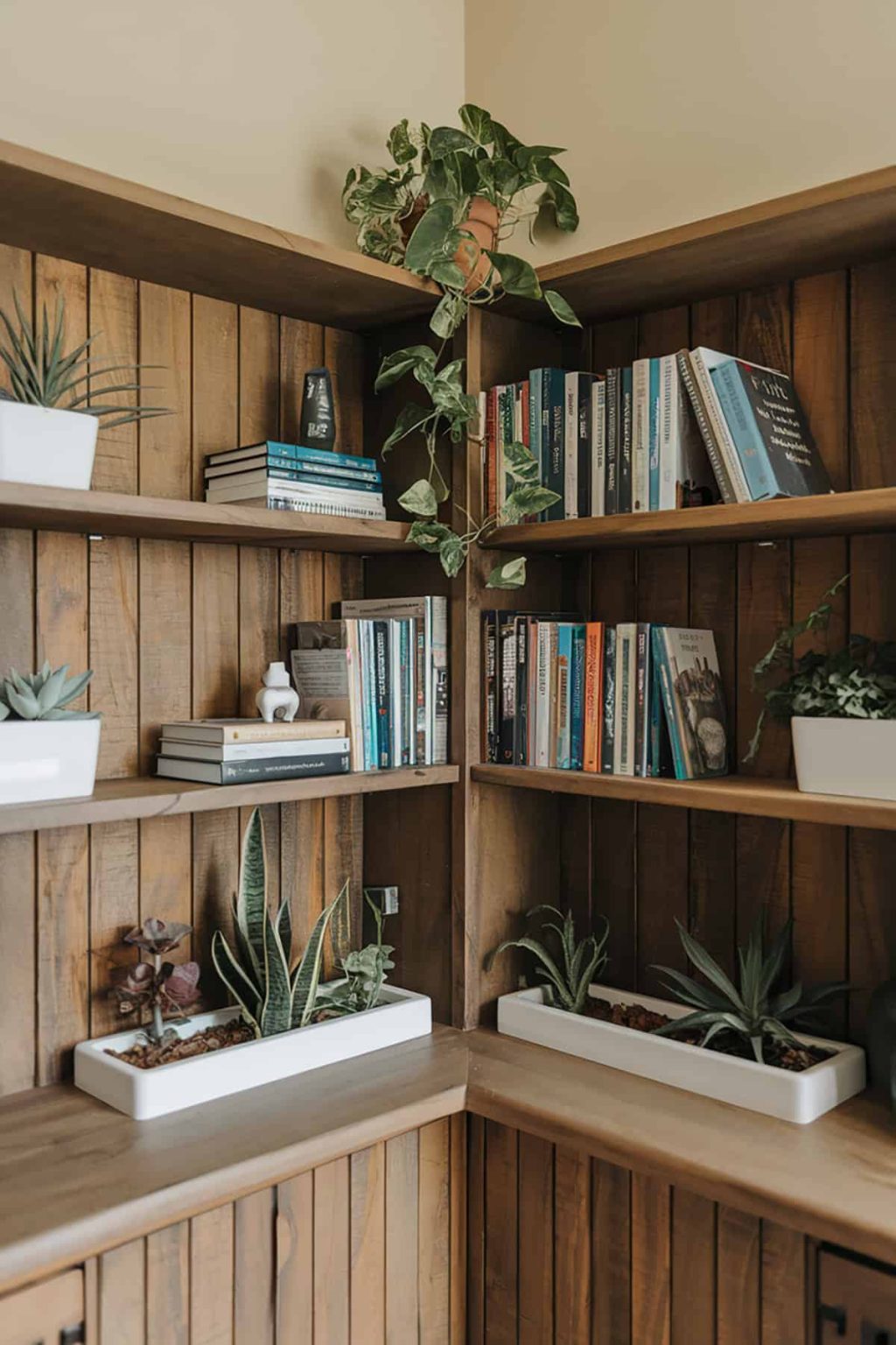30 Inspiring Corner Bookshelf Ideas