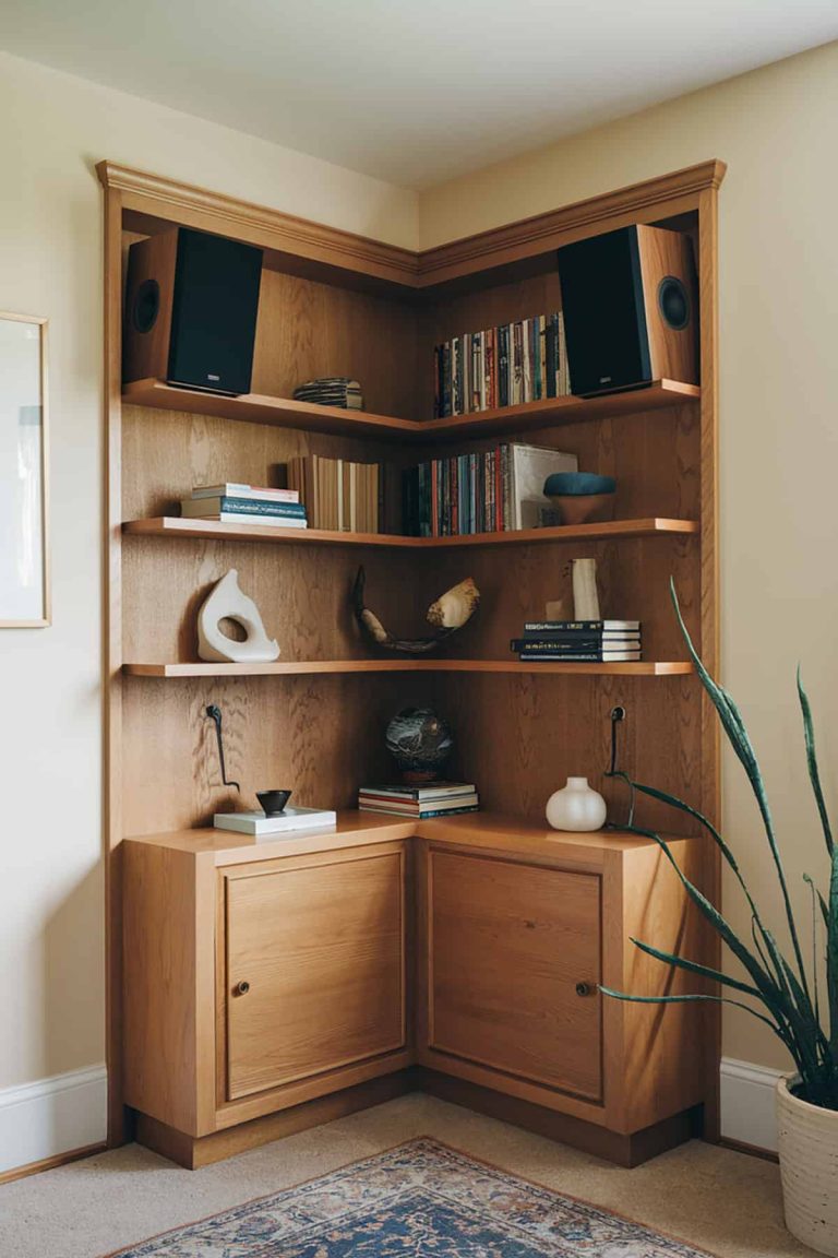 30 Inspiring Corner Bookshelf Ideas