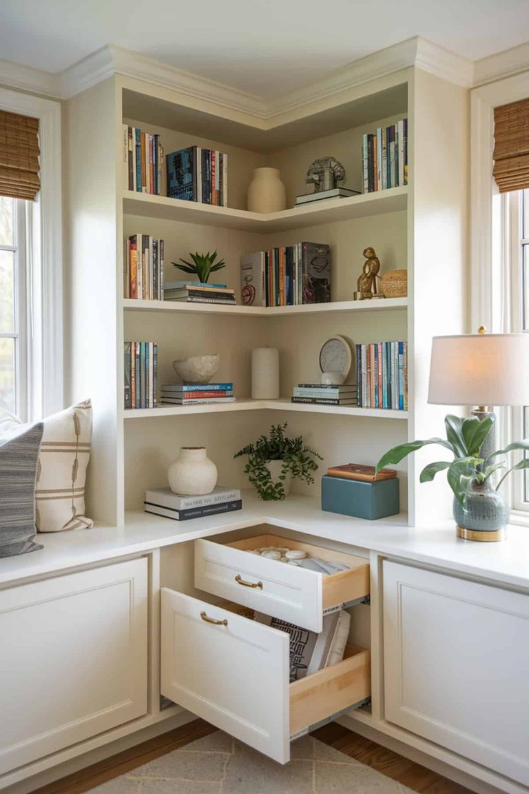 30 Inspiring Corner Bookshelf Ideas