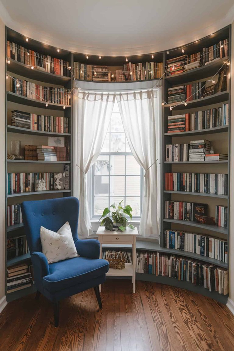 30 Creative Under Window Bookshelf Ideas