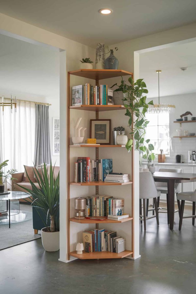 30 Inspiring Corner Bookshelf Ideas