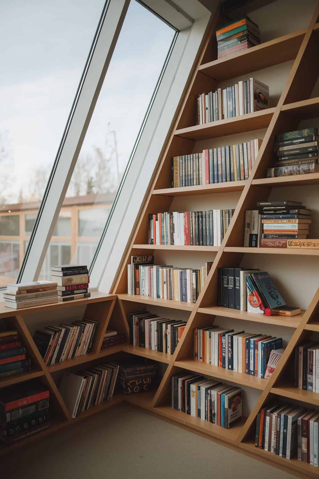 30 Creative Under Window Bookshelf Ideas