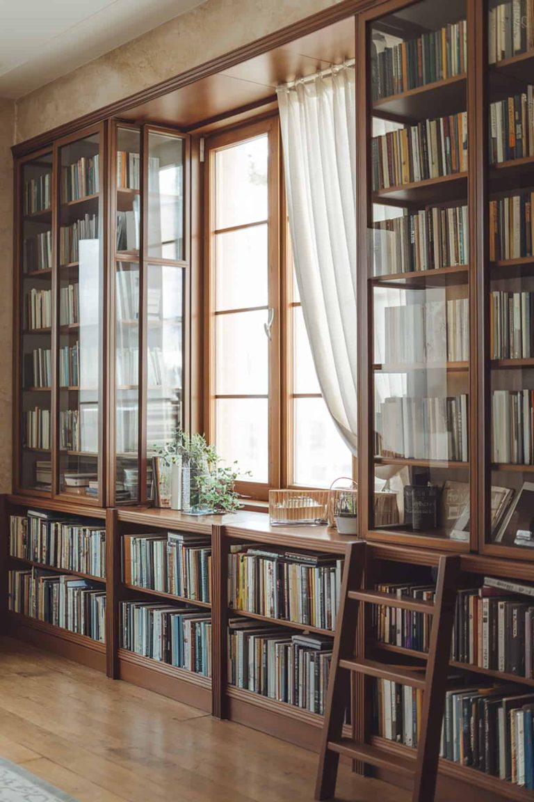 30 Creative Under Window Bookshelf Ideas