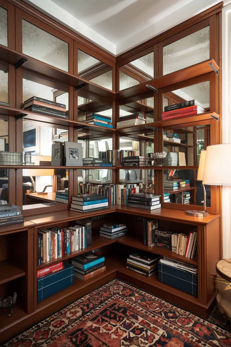 30 Inspiring Corner Bookshelf Ideas
