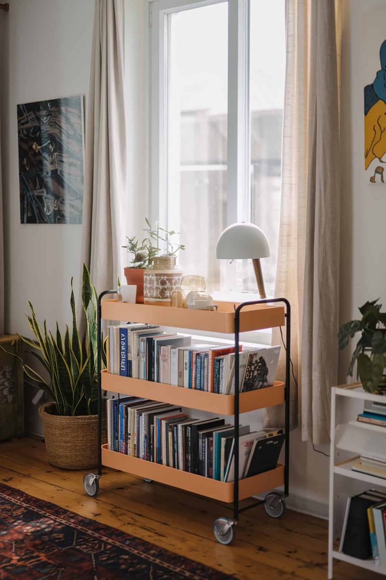 30 Creative Under Window Bookshelf Ideas