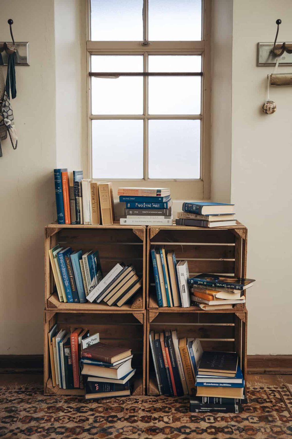 30 Creative Under Window Bookshelf Ideas